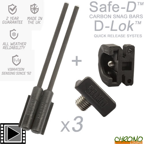 Delkim new d lok quick release safe d carbon snag bars pack txi d ev d ...